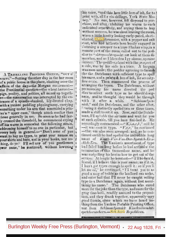 The Longest Possible Dutch Name: Dutch Jokes in 19th Century Vermont ...